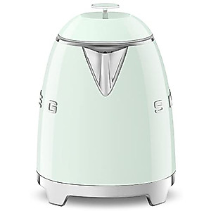 SMEG Mini 50's Retro Style 3 Cup Electric Kettle with Double Wall Anti Slip Base and Water Level Indicator (Pastel Green)
