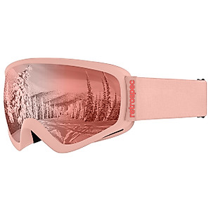 Retrospec Dipper Kids Ski Goggles Unisex for Boys and Girls Youth Ski Goggles Over Glasses UV Protection, Anti-Fog and Adjustable Anti-Slip Straps