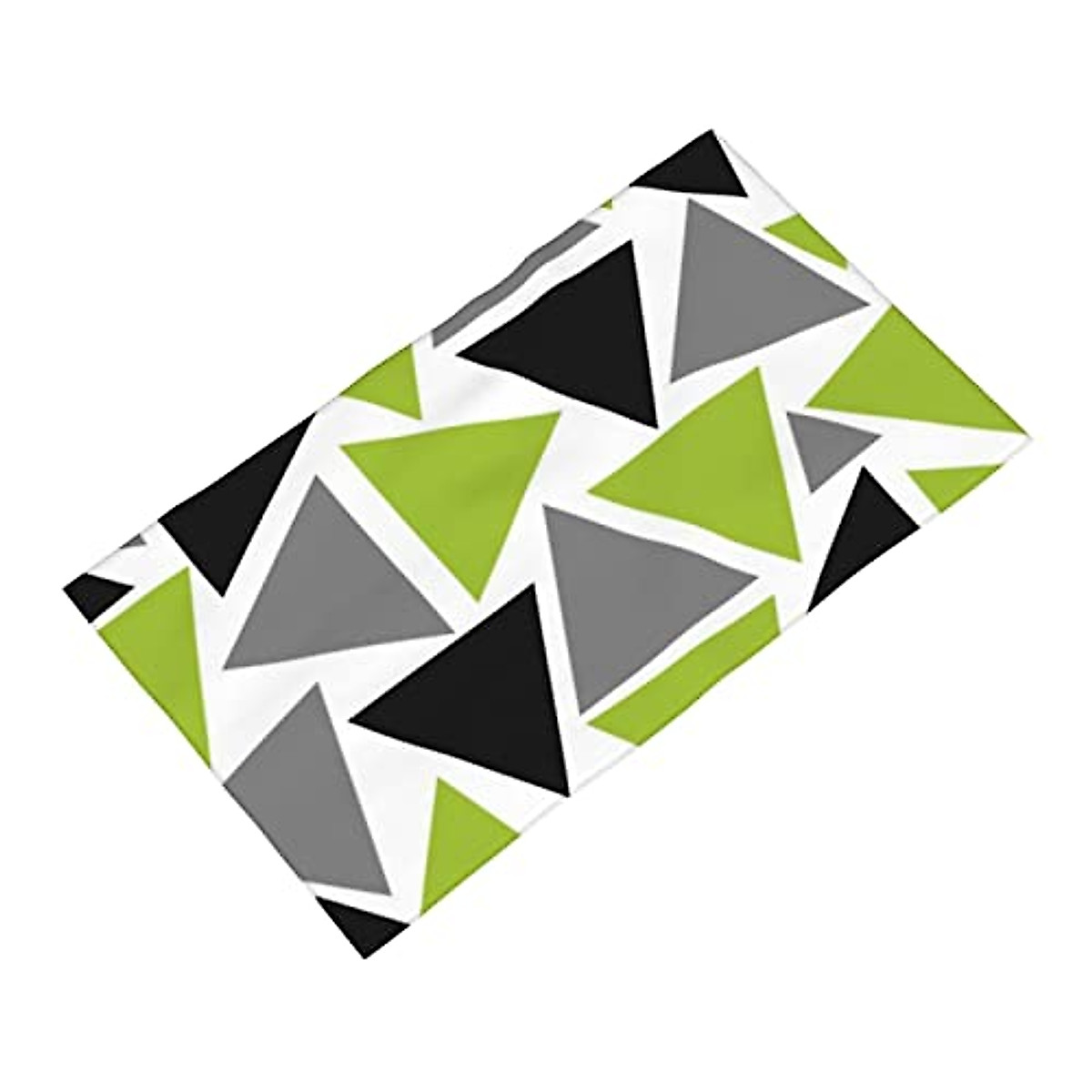 ABJUUI Bath Hand Towel,Triangles Lime Green Gray Black Highly Absorbent Soft Polyester Microfiber Face Towel Dish Towel Kitchen Hand Towel Gym Yoga Towel 16x28inch