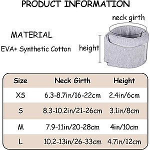 Generic Dog Neck Brace Elizabethan Collar for Pet After Surgery Recovery Adjustable Breathable Neck Cervical Cone for Small Medium Dogs Puppies Kittens with Spinal IVDD Issues Male Dogs (Medium,Grey)
