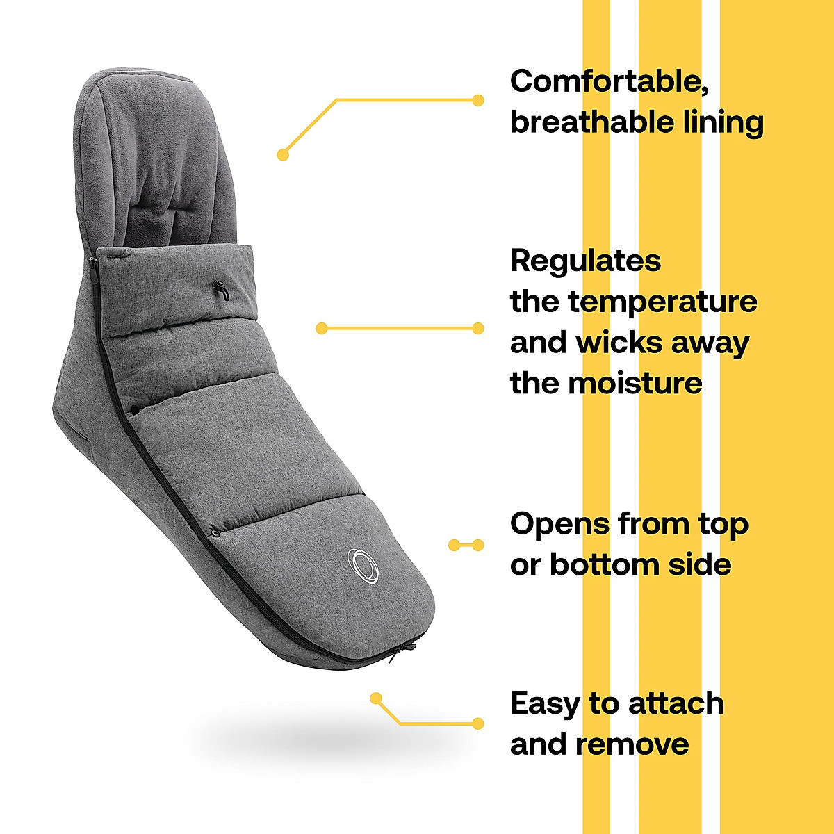 Bugaboo Footmuff, Grey Melange