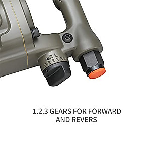 ZOYAKKI 1" Heavy Duty Pneumatic Impact Wrench, Up to 2200 ft lbs Reverse Torque Output, Lightweight, 1 inch Air Impact Wrench