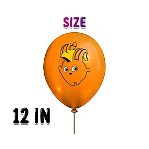5 Pcs Cartoon Sunny Bunnies Latex Balloons - Hop into Fun and Festivity!