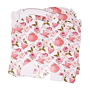 24 Pack Tea Party Favor Gift Boxes Floral Teapot Paper Treat Box Bag Wrapping for Tea Pot Theme Bridal & Baby Shower Wedding Birthday Party Supplies Decorations Fill with Candy Cupcake Goodies Prizes