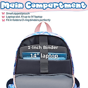 BLUEFAIRY Middle School Backpacks for Girls Teens Ages 8-10 Galaxy Backpack High School Bags Padded Straps Large Book Bag Bookbag for Teenagers Blue 17"
