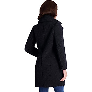 French Connection Womens Teddy Faux Shearling Faux Fur Coat Black XL