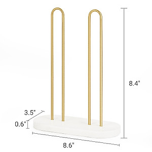 Dahey Scrunchie Holder Hair Tie Organizer Stand 2 Tier Metal Scrunchies Organizer Modern Hair Accessories Organizer Storage Display 50-70 Scrunchies Jewelry Scrunchy Holder for Girls, Gold