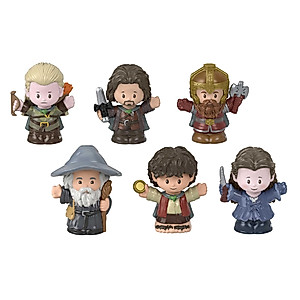 Little People Collector Lord of the Rings Special Edition Figure Set with 6 Characters in a Display Gift Package for Adults & Fans