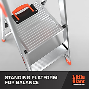 Little Giant Ladder Systems Flip-N-Lite, 4-Foot, Stepladder, Aluminum, Type 1A, 300 Lbs Rated (15272-001)