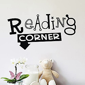 Quotes Wall Decor Stickers for Library Reading Corner Letterings Wall Decals Creative Wall Posters Vinyl Peel and Stick Wall Art Murals for Nursery Classroom Kids Room