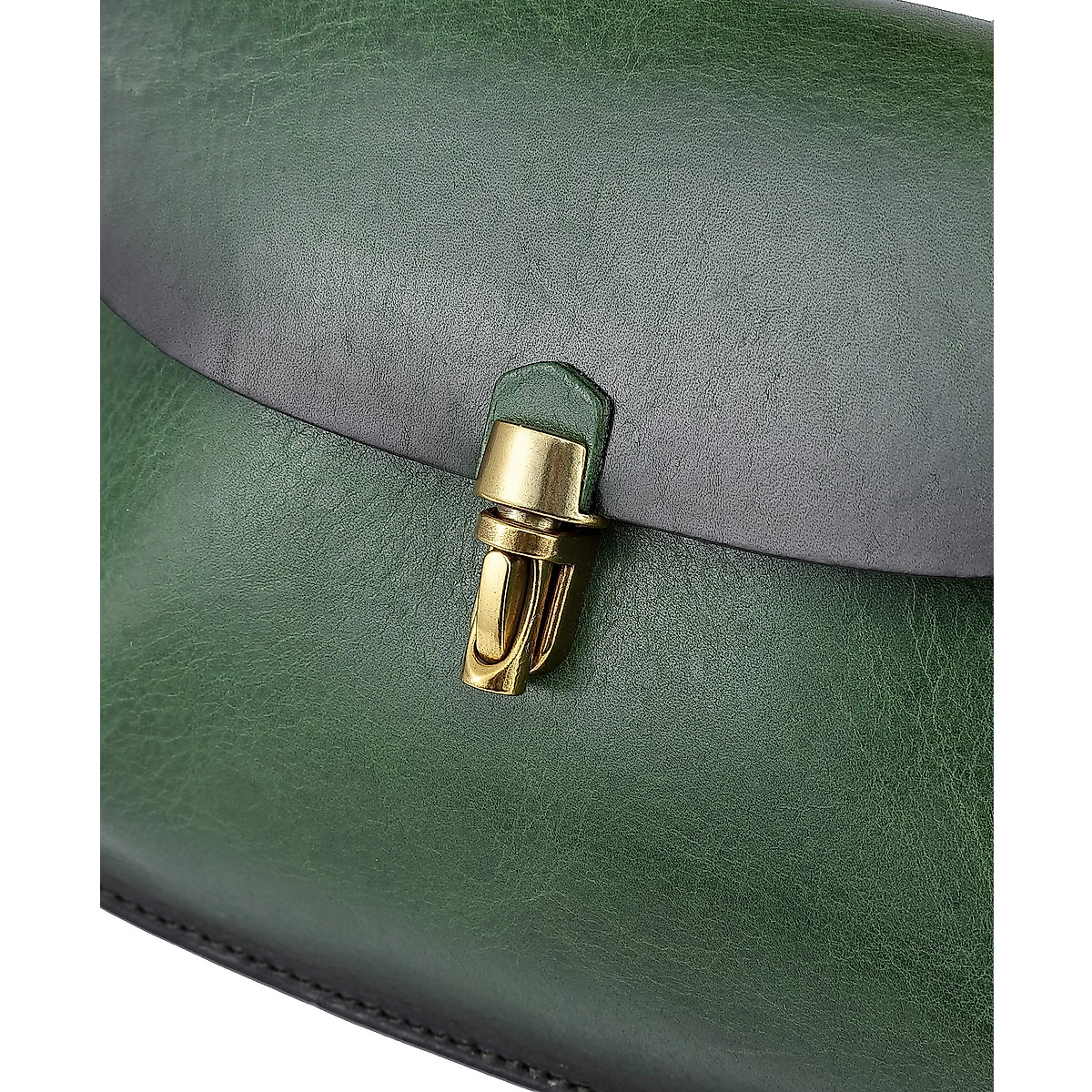 OLD TREND Ada Leather Crossbody Bag (Green Ombre)