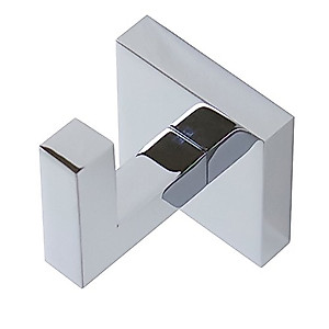Gedy A026-13 Elba Modern Square Wall Mounted Bathroom Hook, Chrome