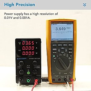 DC Power Supply Variable, 30V 10A Adjustable Switching Regulated DC Bench Power Supply with High Precision 4-Digits LED Display, 5V/2A USB Port, Coarse and Fine Adjustments Jesverty SPS-3010
