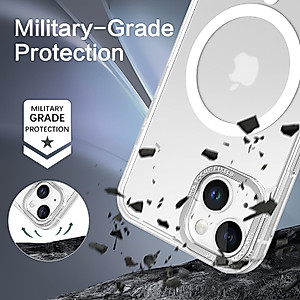 BENTOBEN Magnetic for iPhone 13 Case & iPhone 14 Case [Compatible with Magsafe] Translucent Matte Phone Case iPhone 13/14 Slim Shockproof Women Men Protective Cover for iPhone 13/14 6.1", White