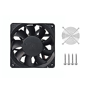 Replacement Charcoal Grill Digital Fan Kit, Compatible with Gravity Series 560/800/1050 XL Digital Charcoal Grill and Smoker Accessories, With Stainless Steel Fan Guard, Dust and Waterproof Fan, Easy to install