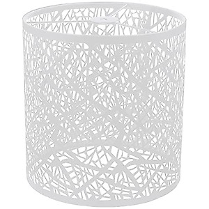 E27 Hollow Light Cover, Modern Lamp Shade, Replacement Metal Lampshade for Table Lamps and Floor Light, White2