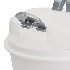 Juvale Round Dessert Carrier with Lid and Handle, 12 Inch Container for Cheesecake, Pie, Cupcakes (White, 12x4in)