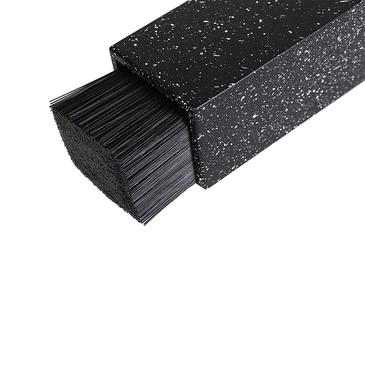 Knife Block, Universal Kitchen Knife Holder Set, Storage Up to 6 Pieces Large and Small Knives With Washable Flex Rods, Multifunctional Organizer For Knives (Black White Speckled)