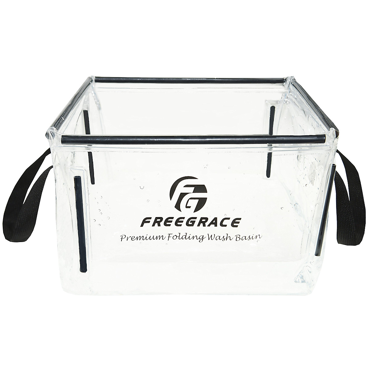 Freegrace Premium Folding Wash Basin - Collapsible Water Sink Container - Lightweight & Durable Transparent Plastic - Wash Dishes Everywhere - Suitable for Camping & Outdoor Activities