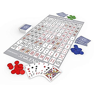 Sequence Luxury Edition - Stunning Set with Deluxe, Cushioned, Roll-Flat Game Mat - Amazon Exclusive by Goliath , Blue, 2-12 players