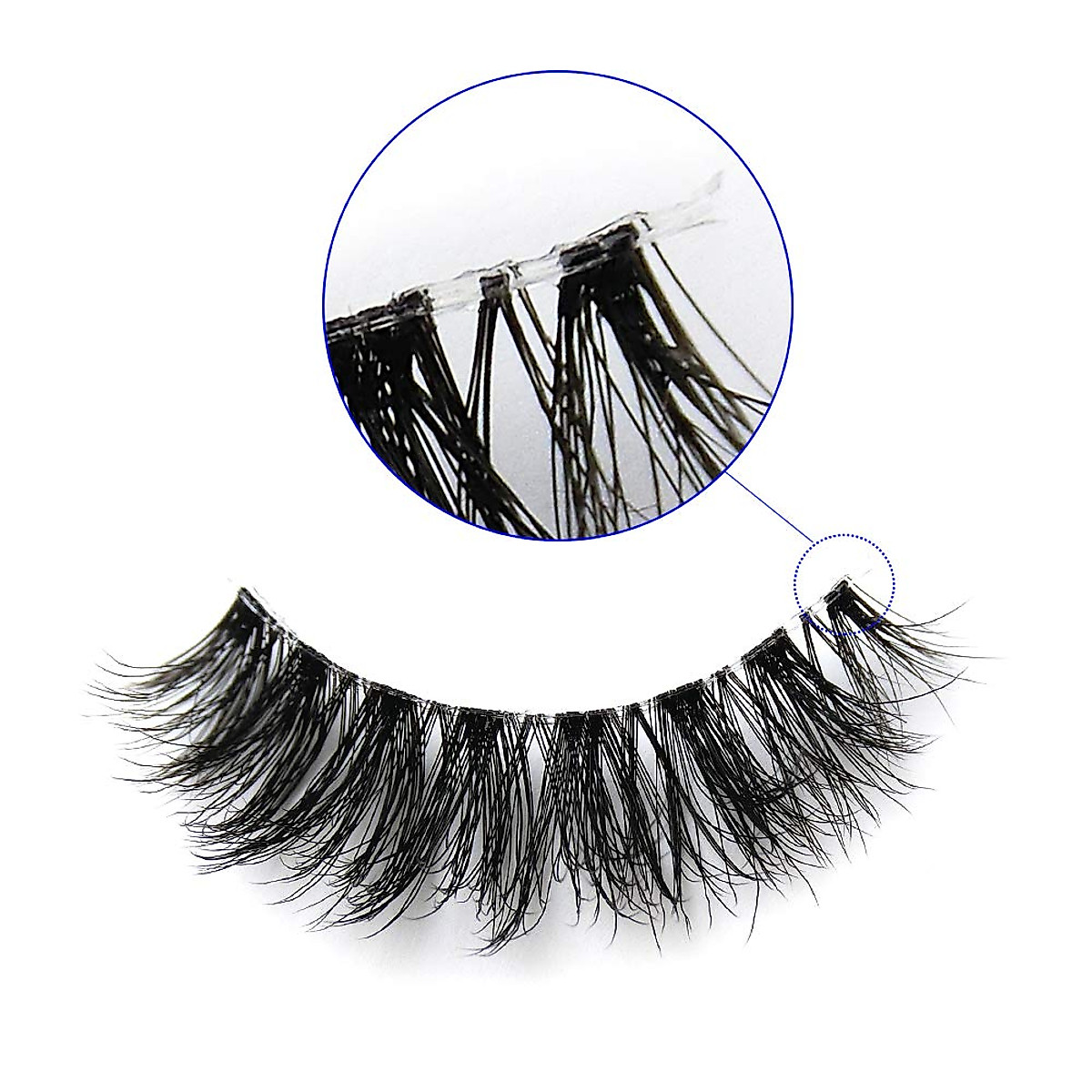 Eyelashes Natural Look False Lashes - Bepholan Fake Eyelashes 5D Super Fluffy False Eyelashes Clear Band Wispy Lashes 3-Pack Faux Mink Lashes,XMZ91