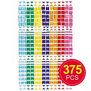 Baker Ross EF584 Mosaic Stick on Stones - Pack of 375, for Card Craft, Scrapbooking and Kids Art Activities