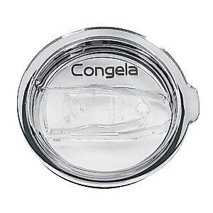 Spill proof coffee mug lids, For 20 oz yeti lids,replacement lids, tumbler lids - Sliding Lids for Yeti,coffee mug lids, Splash Proof, Silicon Slider Locking, Straw Friendly(2pack,clear)