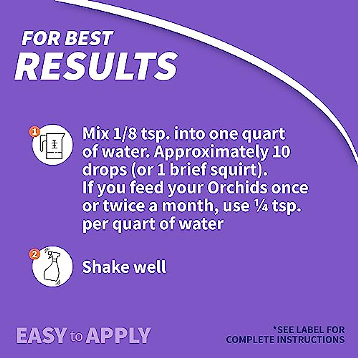 Bonide Liquid Orchid Food 9-7-9, 8 oz Concentrate Liquid Fertilizer for Strong Roots & Blooms, Use When Watering