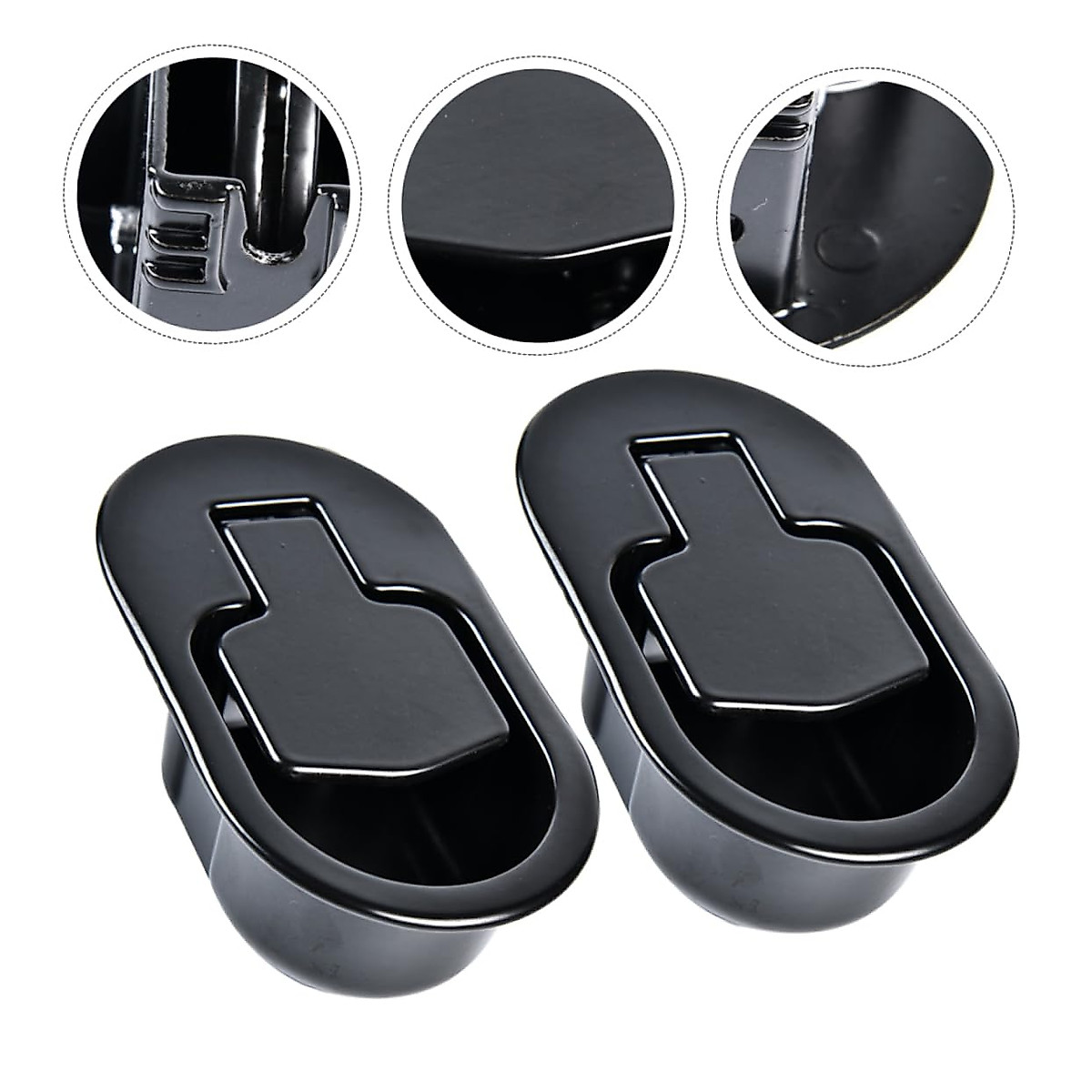 CIYODO 2pcs Versatilen Chair Pull Handle Metal Handle Part Black Lounge Chair Black Recliner Metal Legs for Furniture Recliner Pull Handle Replacement Aluminum Alloy