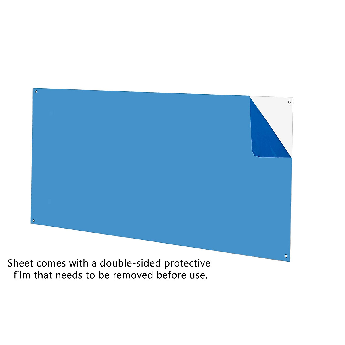 Door Push Plate with 4 Pre Drilled Holes Clear Acrylic 12" x 24" Protective Plastic Piece 1/8" Thick for Scuff Marks and Damage by Marketing Holders