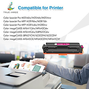 TRUE IMAGE Compatible Toner Cartridge Replacement for HP 202A CF500A 202X M281fdw HP Color Pro MFP M281fdw M281cdw M254dw M281fdn M254 M281 202 Toner Printer (Black Cyan Yellow Magenta, 4-Pack)