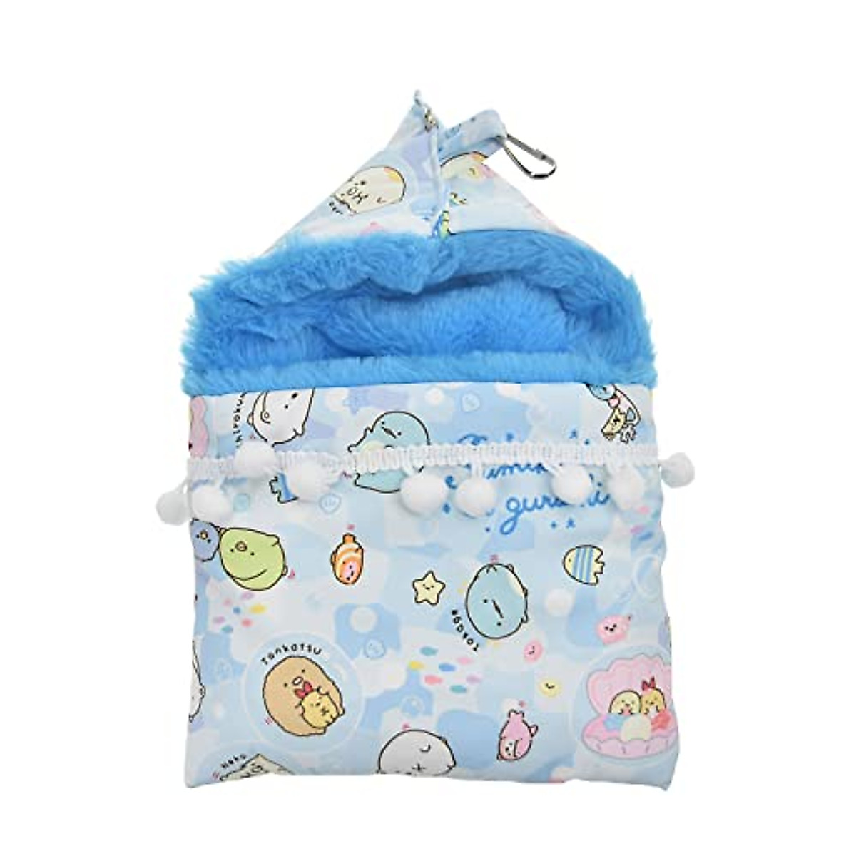 MuYaoPet Ferret Sugar Gliders Hammock Bed Pouch Swing Winter Warm Small Animal Hanging Bed Hideout Hut Sack for Gerbil Rat Guinea Pig Squirrel Small Animal Cage Accessories (Blue)