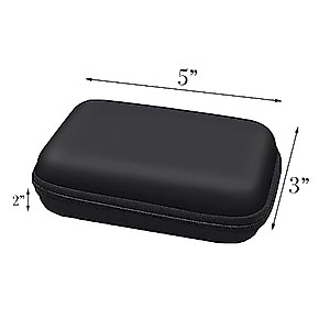 Premium Hard Shell Travel and Storage Case: Stylish and Protective Organizer for Earbuds, Earphones, Chargers, Cables, and Small Electronic Accessories - Black, with Accessory Pocket