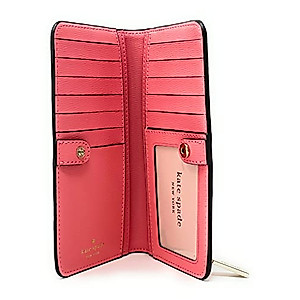 Kate Spade New York Darcy Large Slim Bifold Leather Wallet In Peach Nactar/Gold