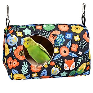 ShuRung Bird Warm Bed Parrot Sleeping Nest Bed House Bird Snuggle Hanging Hut Bird Parrot Hammock Bird Sleeping Hideaway Cave for Cockatiels Parakeet Budgies Parrot Budgies Lovebird S