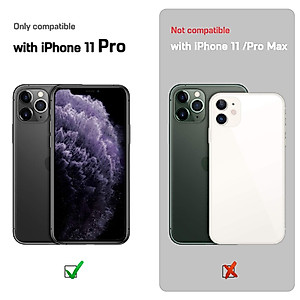 LOHASIC for iPhone 11 Pro Case, Business Slim PU Leather Elegant High-end Thin Cover Soft Grip Anti-Slip Flexible Full Protective Phone Cases Compatible with iPhone 11 Pro(2019) 5.8"- Black