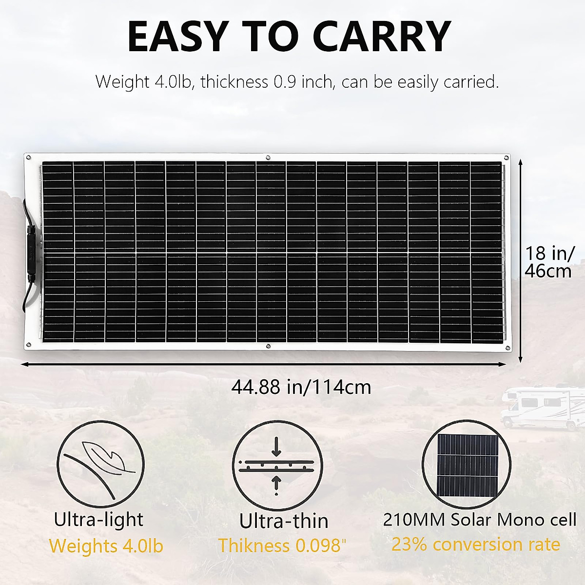 XINPUGUANG 100W Flexible Solar Panels 400w 12V Solar System Kit Monocrystalline Cell Module 40A Controller for Off Grid Solar Battery Charge for RV Boat Trailer Cabin(400W)