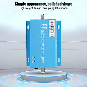 RF Micro Power Repeater Intensifier Amplifier Booster with Intelligent Chip Stable Performance and 10m Sucker Cable Small Antenna Set(US)