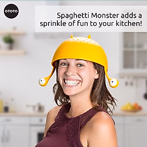 OTOTO Spaghetti Monster - Kitchen Strainer for Draining Pasta, Vegetable, Fruit - Colander Dimensions 12.2x 8.27x 7.48 in - BPA free Food Strainers for the Kitchen - Strainer and Colander