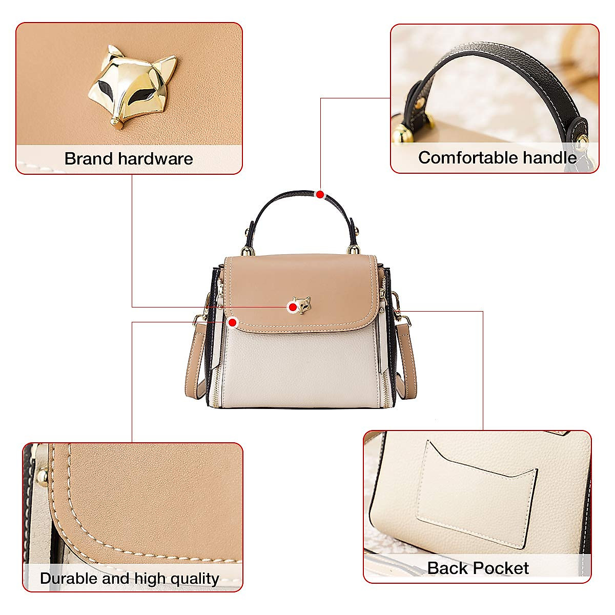 Leather Satchel Handbags for Women Fashion Small Crossbody Bags Lady Medium Mini Top Handle Bag Female Luxury Woman Purse