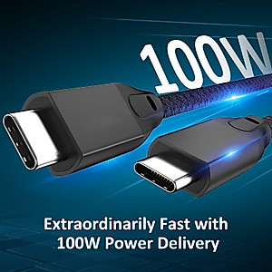 UseBean USB C to USB C Cable 100W 15FT 2Pack, USB C 3.2 Gen 2X2 20Gbps Data Cable 4K Video, Type-C PD Fast Charging Cord, for MacBook Pro, iPad Mini 6/ Pro, Galaxy S24+/S24 Ultra/S23, Switch