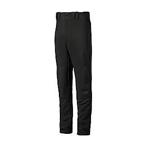 Mizuno Mens G2 Premier Pro Adult Baseball Pant With Hemmed Open Bottom, Black, Medium US