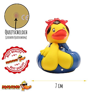 Rubber Duck - Rosie The Riveter | Bath Duck | L: 11 cm
