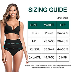 JojoQueen Womens Underwear Cotton High Waist Full Coverage Brief Ladies Panties Lingerie Undergarments for Women, X-Large-XX-Large