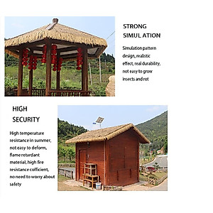 DIOB Palm Thatch Boat Blinds Grass Fireproof Straw Thatched Tiki Hut Grass Roof Umbrella Cover Mini Bar Roof and Patio Sunshade (Size : 0.5x0.5m)