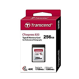Transcend TS256GCFE820 CFexpress 820 Type B Memory Card for 4K Video Capture