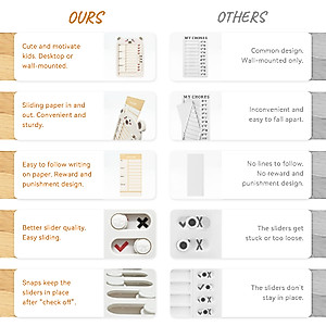 TIDYLAND To Do List and ADHD Planner for Kids and Adults - Habit Tracker or Daily and Weekly Planner, ADHD Tools and Chore Chart for Adults, Reward Chart and Behavior Chart for Kids at Home (Khaki)