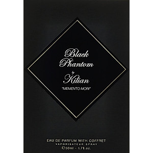 Kilian Black Phantom,"Memento Mori" Refillable Perfume Spray, 1.69 Fl Oz - with Clutch
