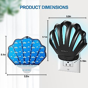 Flying Insect Trap HU002 Plug-in Fly Trap Indoor, Electric Bug Killer Indoor Gnat Catcher Fly Tapper with Night Light UV Attractant Catcher for Bedroom, Kitchen, Office (1 Pack, Black)