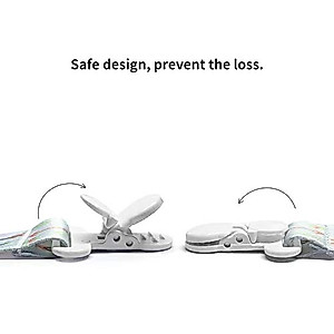 Habadeer Baby Pacifier Clips Girls 4 Pack Universal Pacifiers,Teething Toys, Baby Bibs